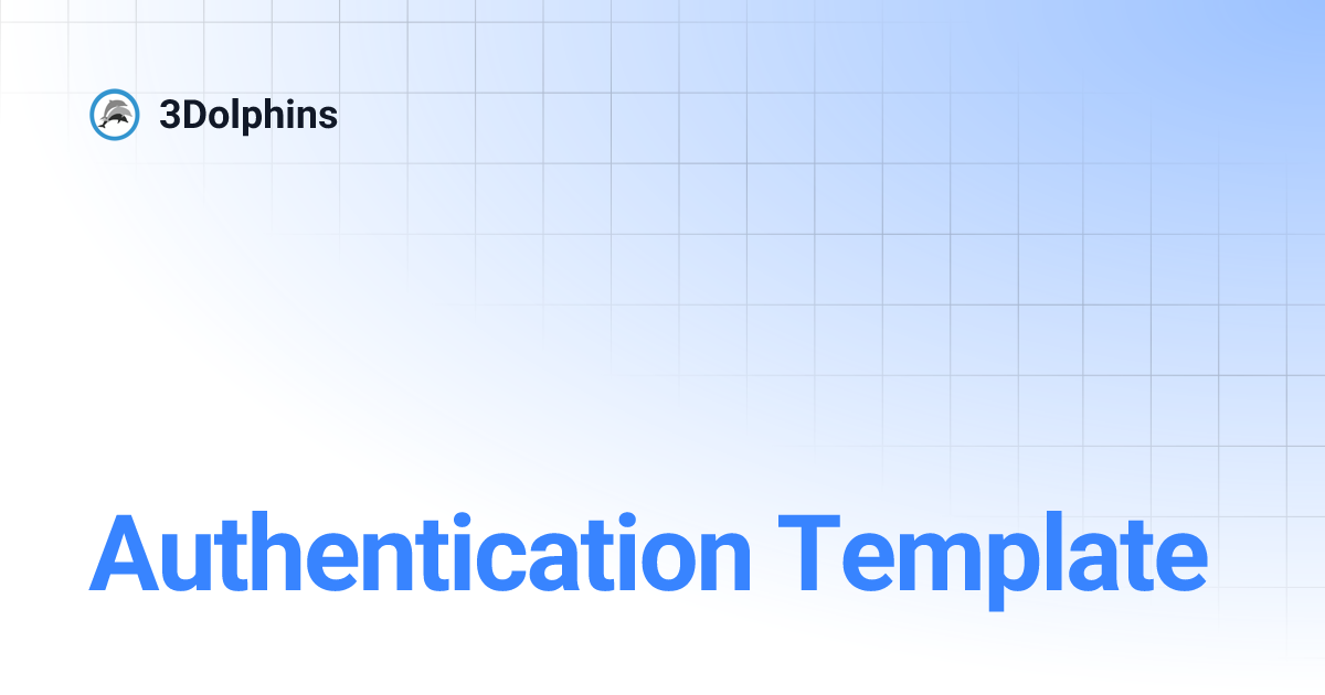 Authentication Template | 3Dolphins